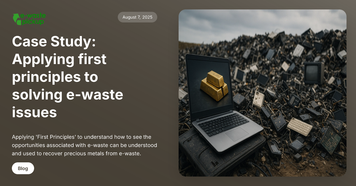Case Study: Applying first principles to solving e-waste issues | E ...